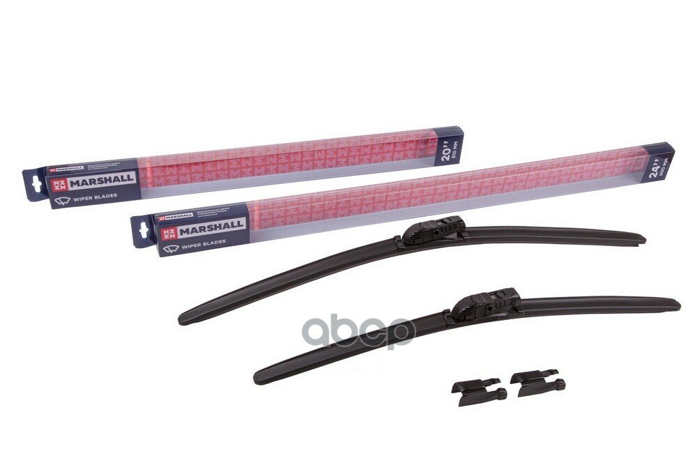Комплект бескаркасных щеток стеклоочистителя 24” 60 см + 20” 51 см hook side pin push pinch 19 mm () Marshall MW4115