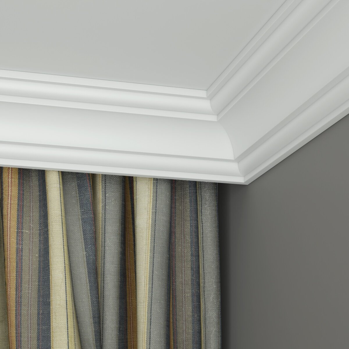 Потолочный карниз Ultrawood CR0018 i, из ЛДФ-декора, под покраску, 2 м, 1 шт.