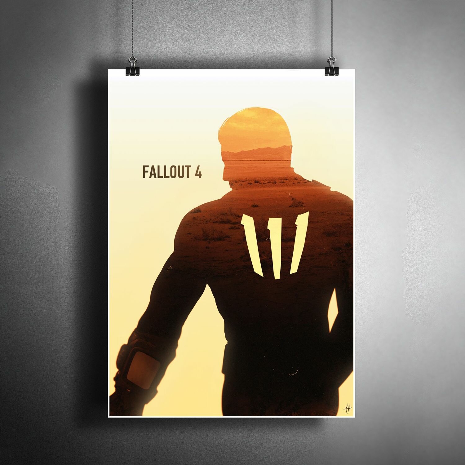 Постер плакат для интерьера "Компьютерная игра Fallout" / Декор дома, офиса, комнаты, квартиры A3 (297 x 420 мм)