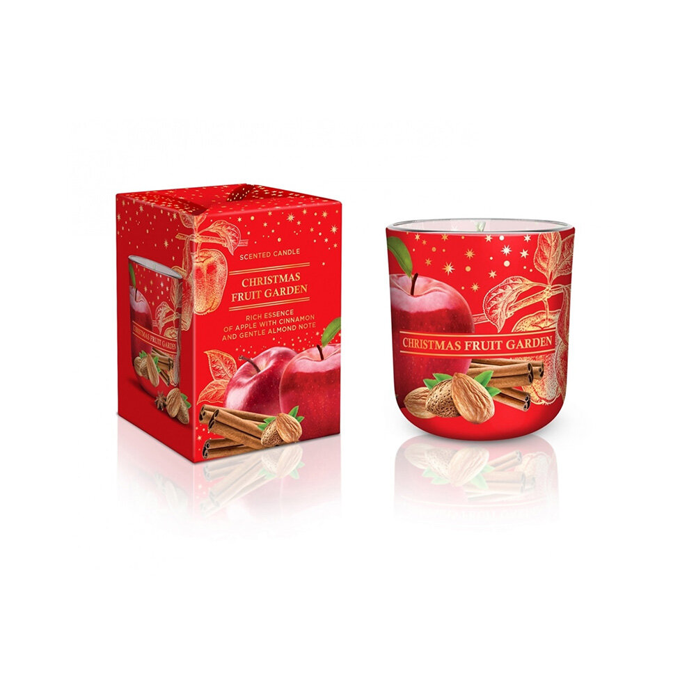 BARTEK Ароматизированная свеча в стакане Рождественский Фруктовый сад 8 х 8 х 11 см 150 г