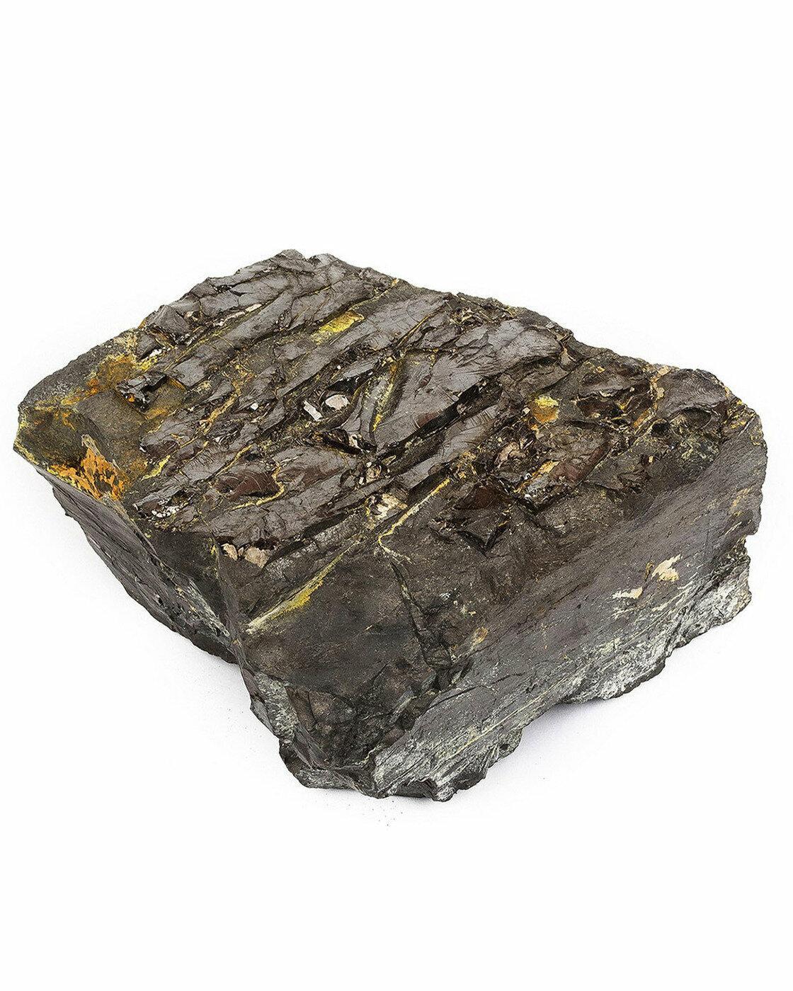 Шунгит, размер: 145х97х57 мм, вес: 834 грамм, месторождение: Россия, Карелия, в коллекцию, минерал в коллекцию