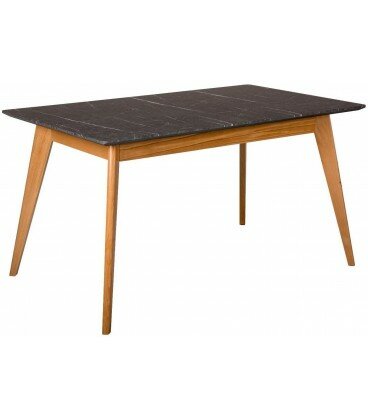 Стол Лунд раскладной 140-180 БУК-Мрамор Графит