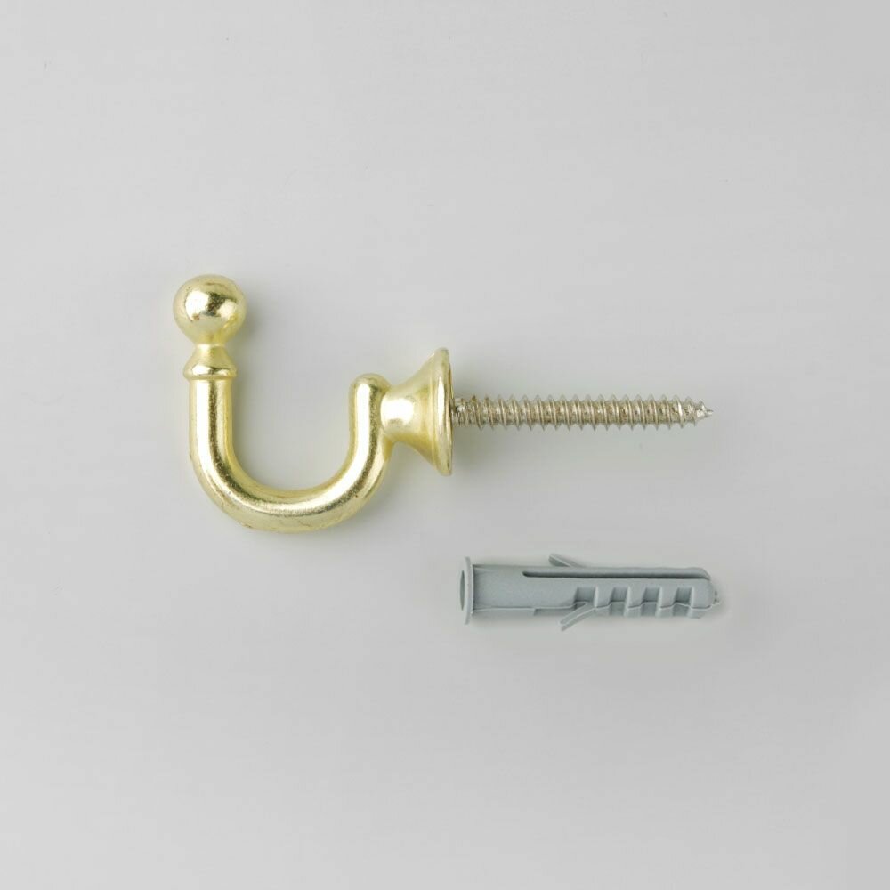 Крючок винтовой 45 мм OLEXDECO 1 шт. Золото