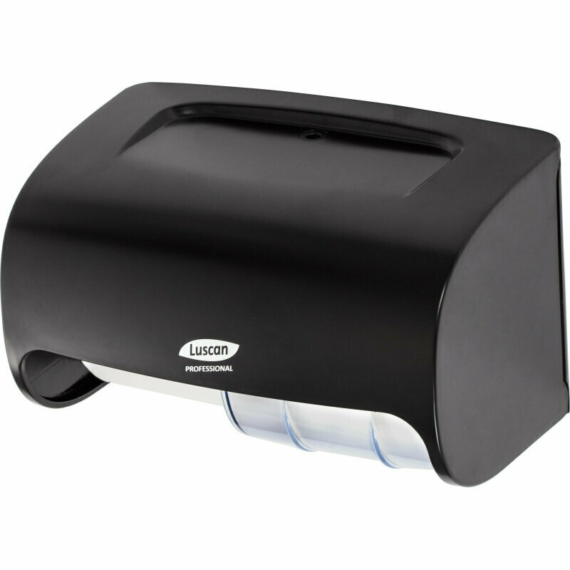 Диспенсер для туалетной бумаги в рулонах Luscan Professional Etalon Doublemini пластиковый черный, 1653733