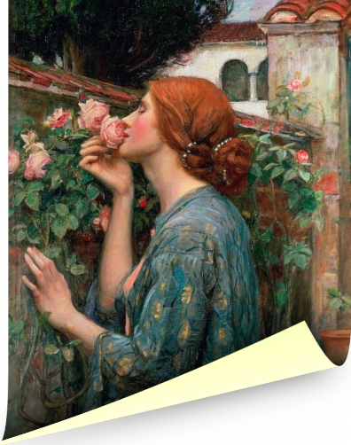 Картина для интерьера "Душа розы" художник Уотерхаус, Джон (65х99 см / без подрамника)