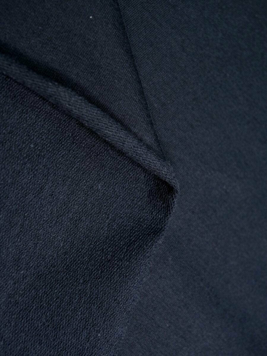 Ткань для шитья Футер 3-х нитка петля, цвет темно-синий, плотность 320 гр/м2.