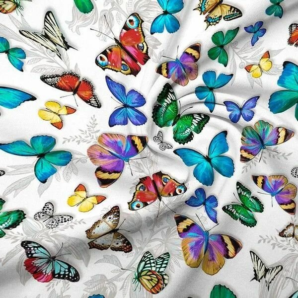 Ткань для шитья Перкаль набивная "Бергамо", отрез 100*220 см