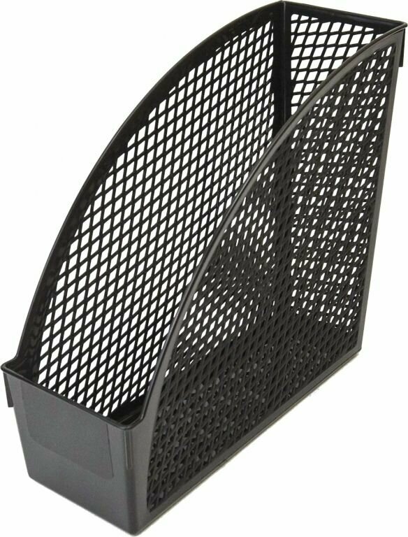 Лоток для бумаг вертикальный deVente "Simple", пластик, сетка, черный 250*100*270