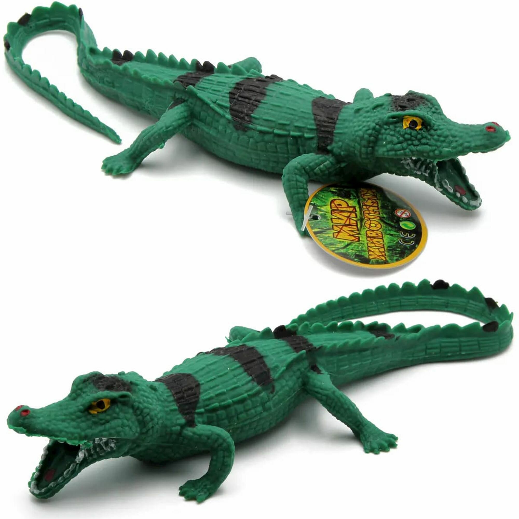 Фигурка-тянучка антистресс Крокодил 27 см. / Зеленый