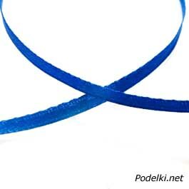 Атласная лента ATL-8107 синяя 3 мм, цена за 30 м.