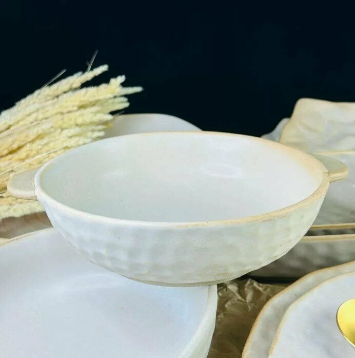 Салатник 25см дюна с ручками Фарфор 205-695 118-205-695