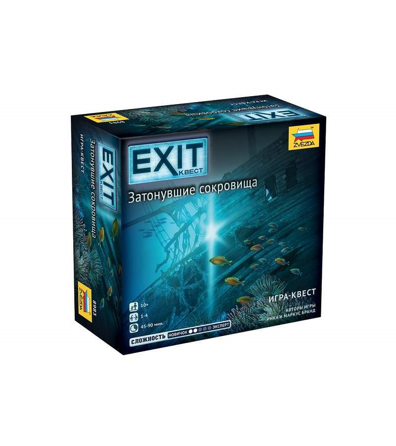 Настольная игра ZVEZDA "EXIT Квест. Затонувшие сокровища", семейная
