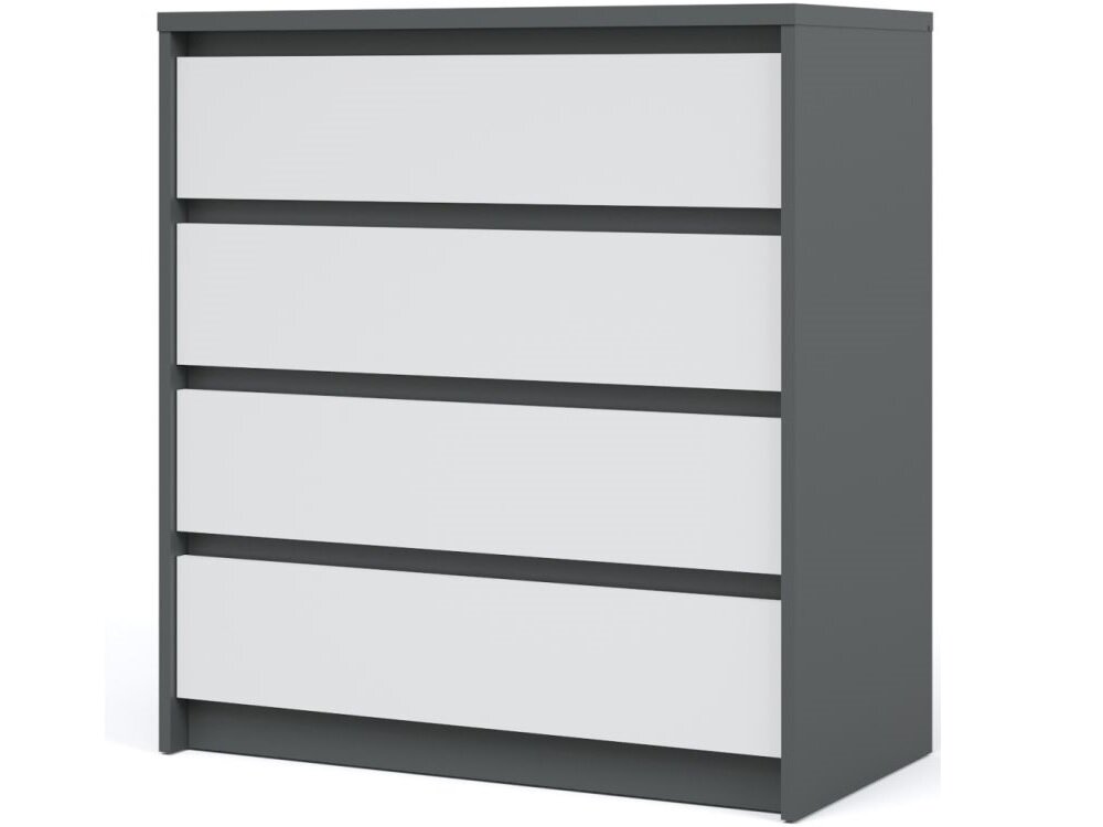 Комод «Мишель» 4ящ, Антрацит/Белый жемчуг