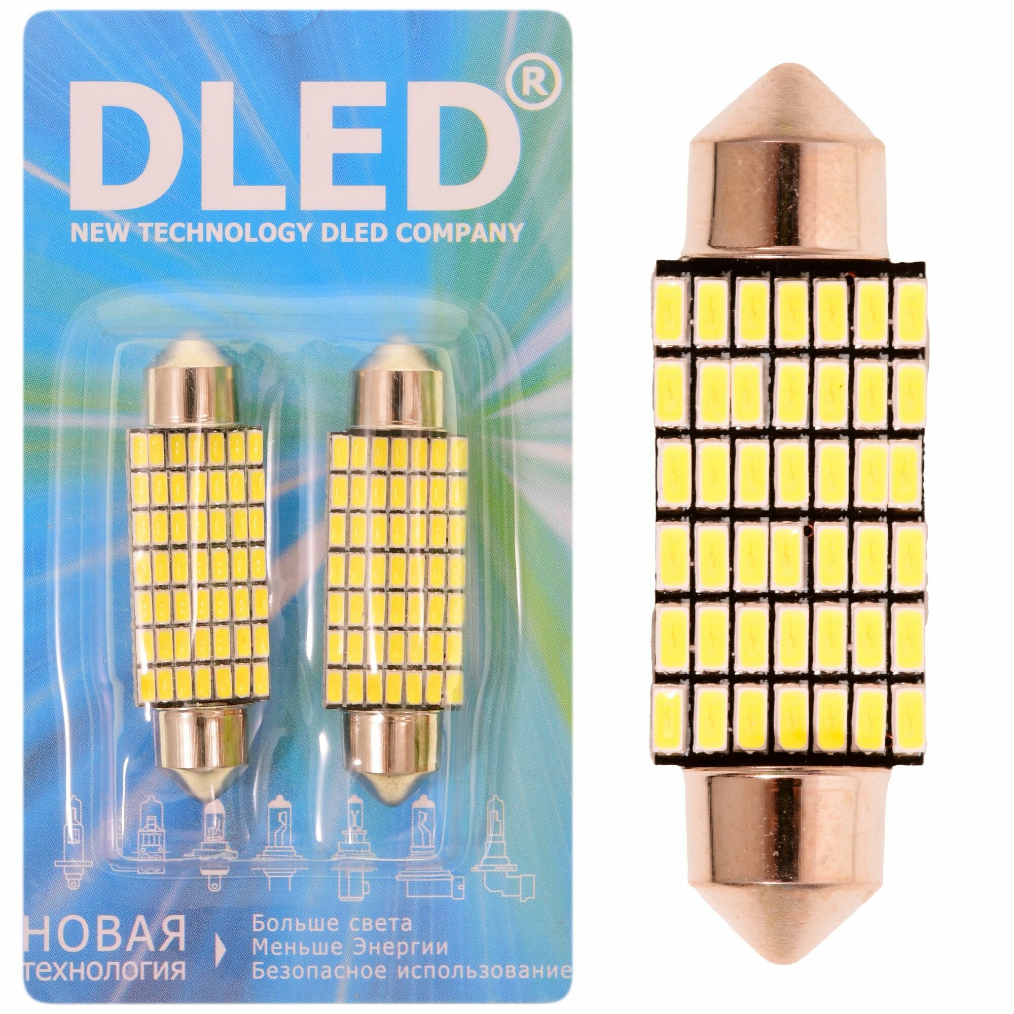 Светодиодная автомобильная лампа C5W FEST 36 мм - 35 SMD 3014 (2шт.)
