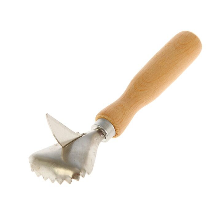 Рыбочистка с лезвием 155мм, бук сталь твердая коррозионностойкая