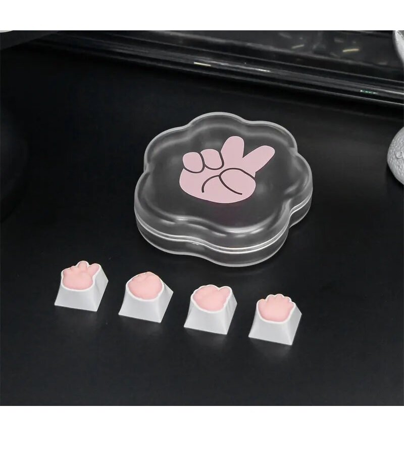 Кейкапы с силиконовыми накладками для механической клавиатуры VOROTEX Fingers, 4 шт, OEM профиль