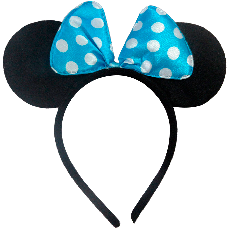 Карнавальный ободок Минни Маус, голубой