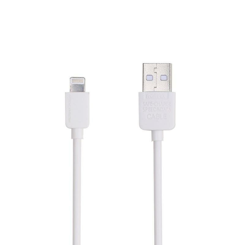 USB Дата-кабель Remax RC-06i для смартфона Apple Lightning 8-pin, круглый пластиковые разьемы, 1 метр, белый