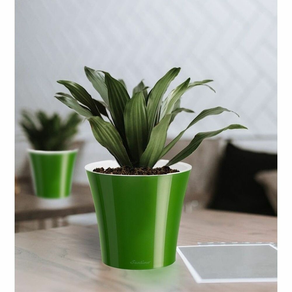 Кашпо для орхидей пластиковое зеленое d22 см h20 см 5 л