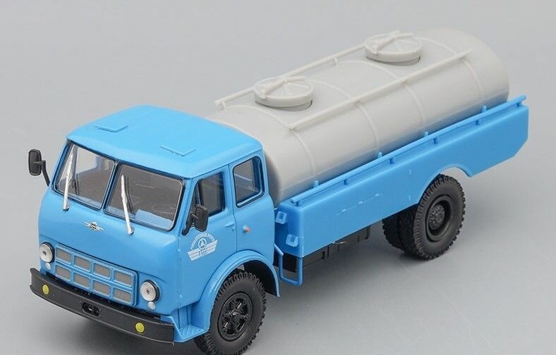 Масштабная модель грузовика коллекционная Минский-500А АЦПТ-5,6 АТП, голубой / серый