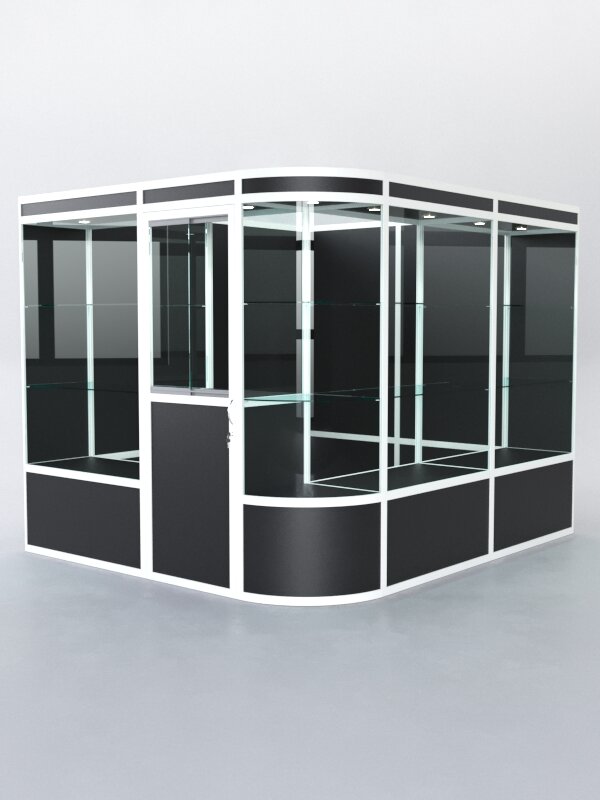 Павильон торговый из профиля угловой №5а, Черный+Белый. Производитель товара - компания Westcom.