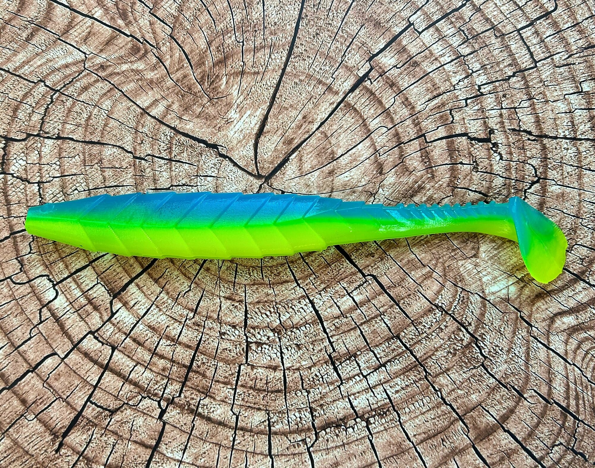Мягкая силиконовая приманка Pike Minnow 20см; 1шт; Голубой зеленый/Summer day (UV)
