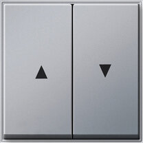 Клавиша со стрелками для жалюзийных выключателей (под механизмы 015800 и 015900) Gira серия TX_44, цвет алюминий