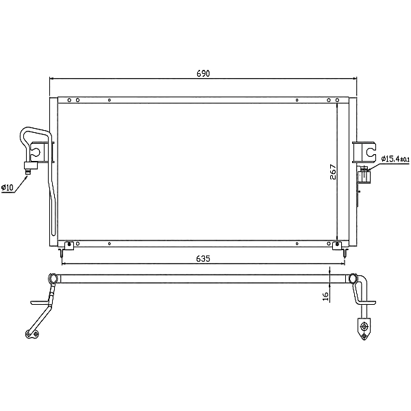STELLOX 10-45323-SX (1045323_SX / 92110-2M111 / 921102M111) радиатор кондиционера\ Nissan (Ниссан) Almera (Альмера) all