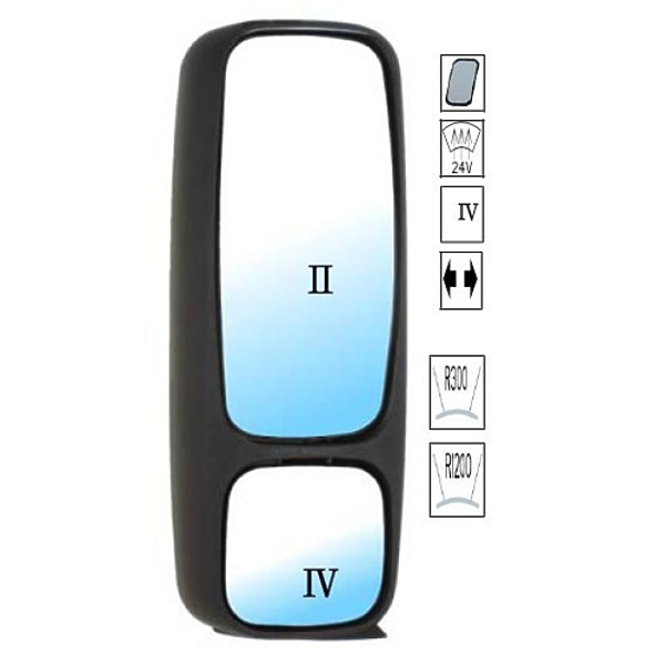 DEPO EV01AC0G00 стекло зеркала обогрев.24v r300\Volvo (Вольво) fh 93-01 / fm 98-01