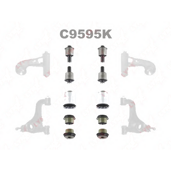 LYNXAUTO C9595K (10600029 / 10600032 / 10730016) к-кт с / б рычагов нижних c8430 x 4, c8431 x 2, c8943 x 4\ mb w210 / s210 95-02