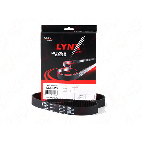 LYNXAUTO 133bl25 (133BYU25 / 133RHP254H / 1987949189) ремень грм Mazda (Мазда) 323 1.9 98-04 / 626(ge / gf) 1.8 91-02 / premacy 1.8 99
