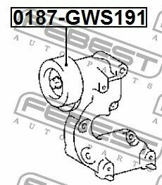 Ролик натяжной, 0187GWS191 FEBEST 0187-GWS191
