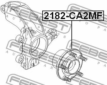 Ступица передняя, 2182CA2MF FEBEST 2182-CA2MF