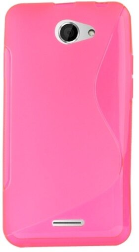 Задняя панель-чехол-накладка MyPads из силикона для HTC Desire 516 розовая