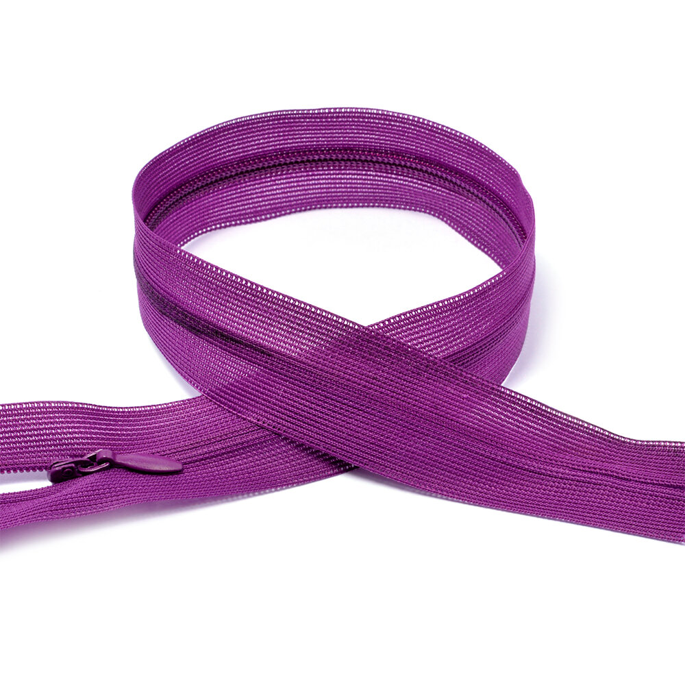 Молния неразъемная MaxZipper пласт. потайная №3 50см цв. F175 фиолетовый уп.50шт