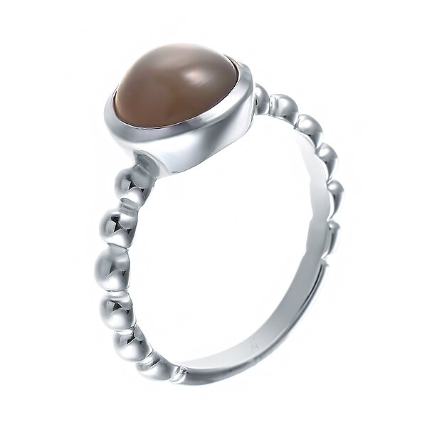 Кольцо, серебро, 925 проба, лунный камень