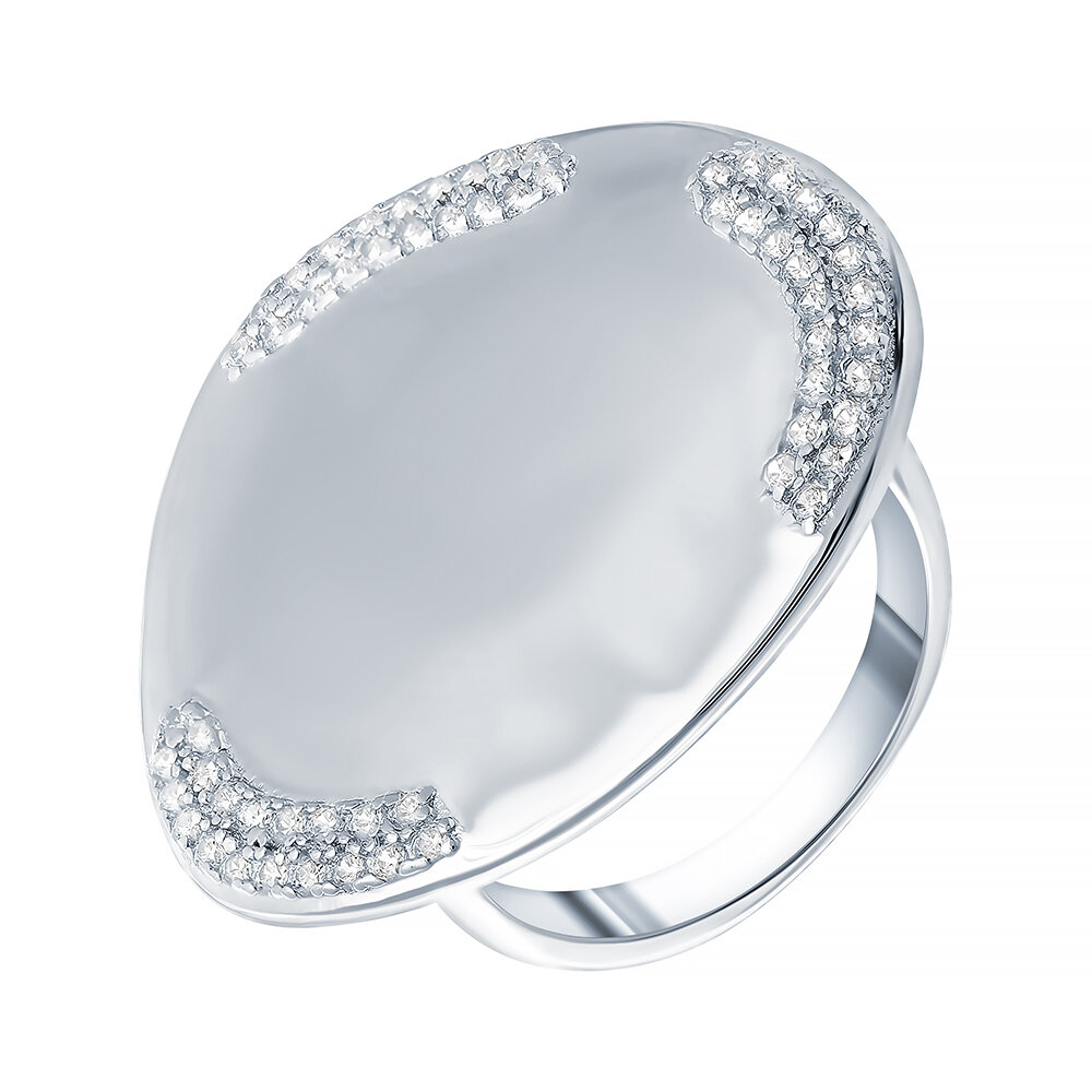 Кольцо, серебро, 925 проба, фианит