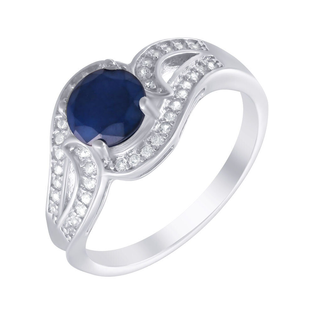 Кольцо, серебро, 925 проба, корунд