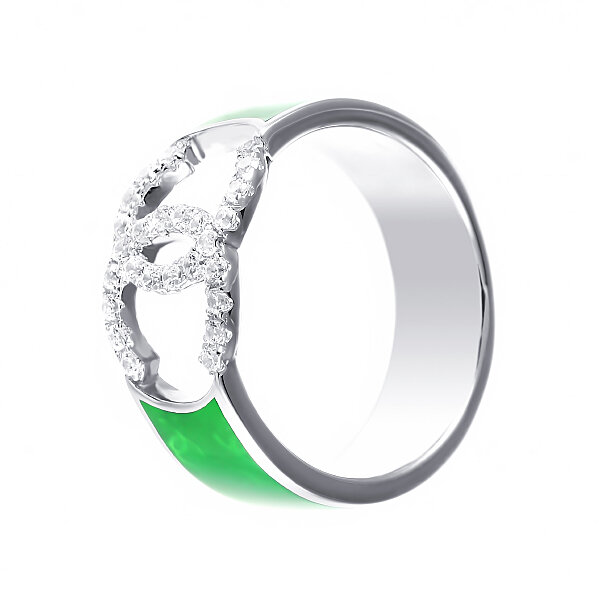 Кольцо, серебро, 925 проба, фианит