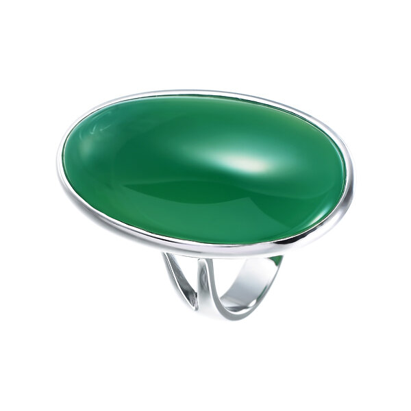 Кольцо, серебро, 925 проба, агат