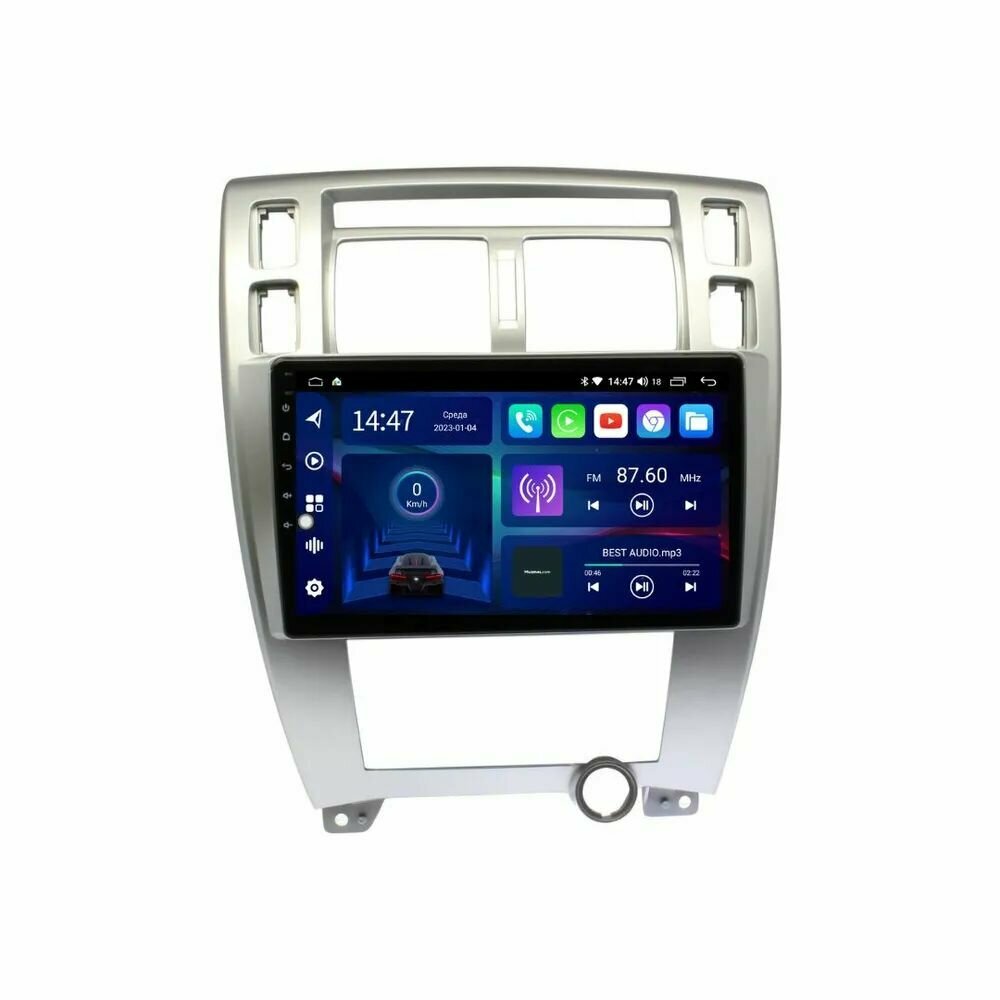 Автомагнитола с рамкой 2 din 10 дюймов для Hyundai Tucson 1 2006-2012 / Android 4Gb+64Gb / GPS / Bluetooth / Wi-Fi / FM-радио