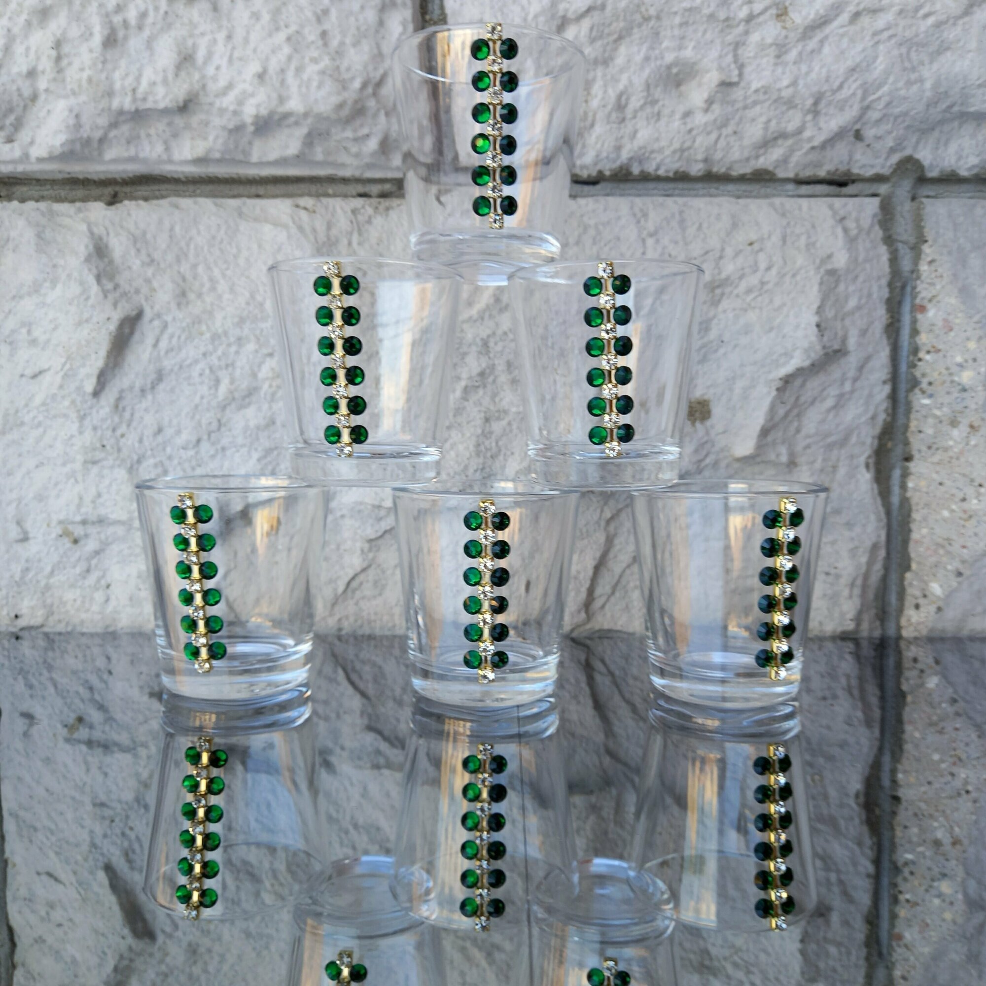 Набор 6 стопок 50мл инкрустированные