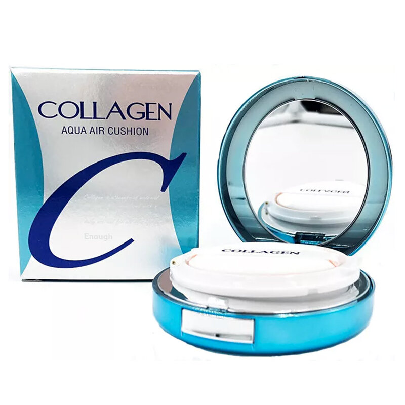 Тональная основа-кушон для лица Enough Сollagen aqua air cushion, с коллагеном, увлажняющая, SPF 50, тон: 13 Light Beige