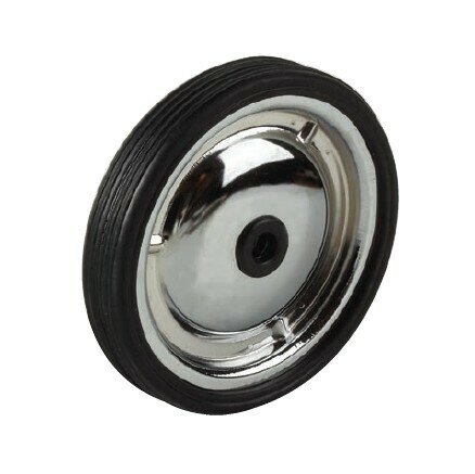 Колеса боковые балансирные запасные для детского велосипеда (пара, без крепежа) металлические 128мм хромированные