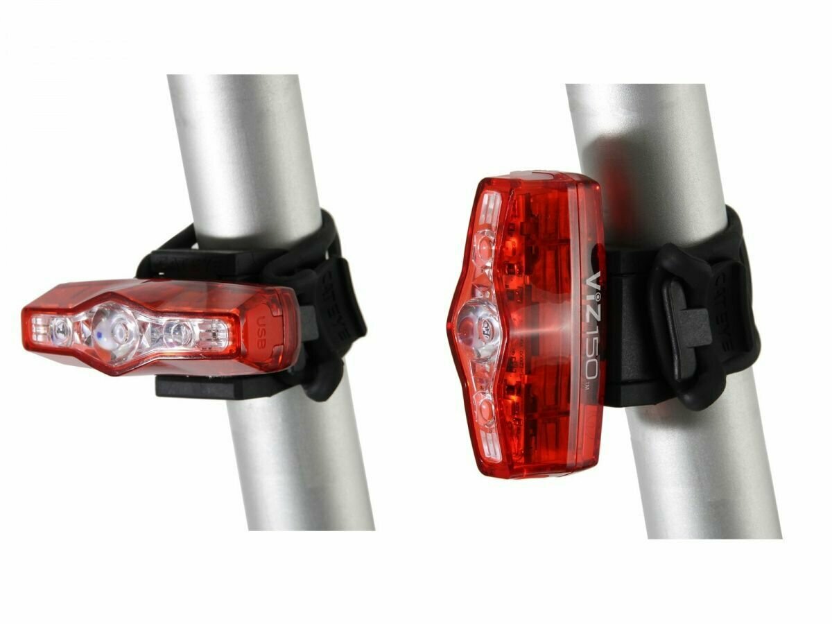 Фонарь для велосипеда задний VIZ 150 люмен 3 светодиода TL-LD800 LED USB 27гр CAT EYE NEW