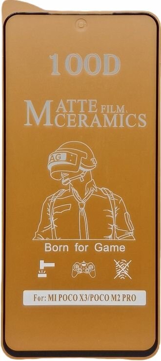 Керамическое матовое защитное стекло (Керамическая Плёнка) для телефона Poco X3 / X3 Pro X4 Pro X5, Poco F3 Xiaomi Redmi Note 9s, Note 9 Pro Max / 10 Pro Max, 11 Pro Plus Xiaomi 11T Pro, на весь экран