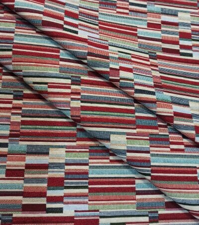 Ткань для штор и мебели, 280*100 см, Манфорд цвет 3, гобелен с геометрическим узором