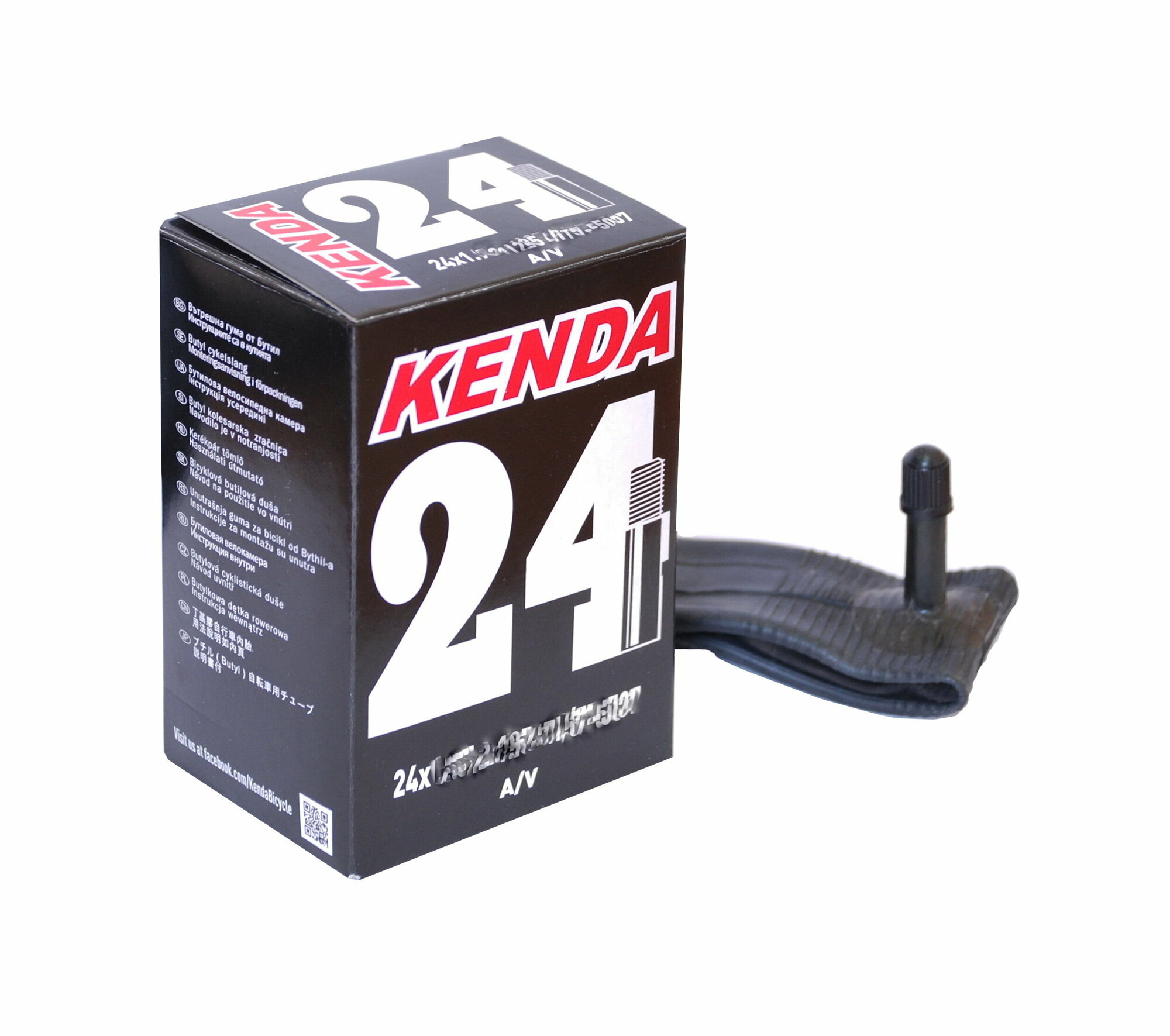 Камера для велосипеда 24x2,30-2,60 широкая ниппель авто KENDA