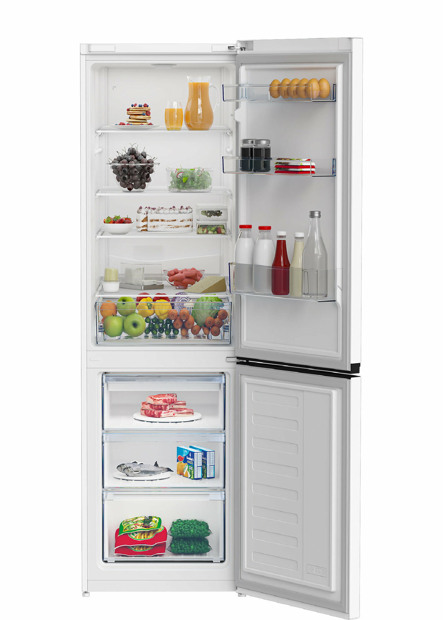 Двухкамерный холодильник Beko B1RCSK362W, капельная разморозка, белый