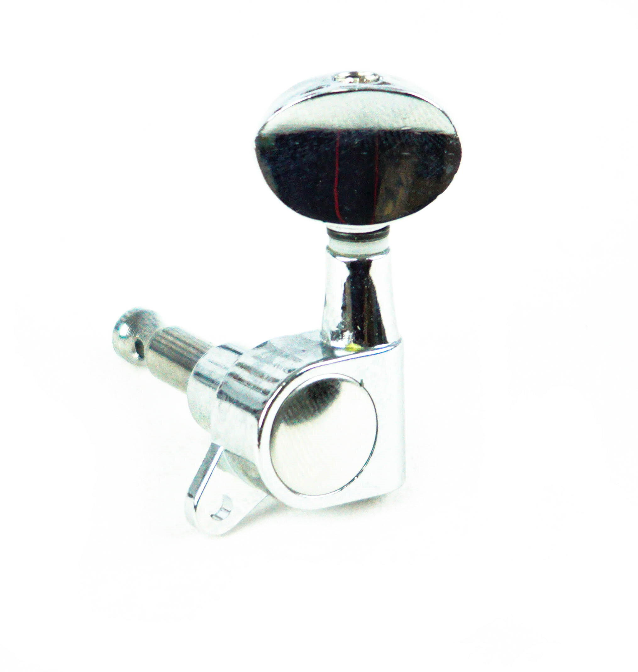 AE-016R Правый одиночный колок "гровер"хромированный с хромированной круглой ручкой, закрытого типа, литой корпус, Alice